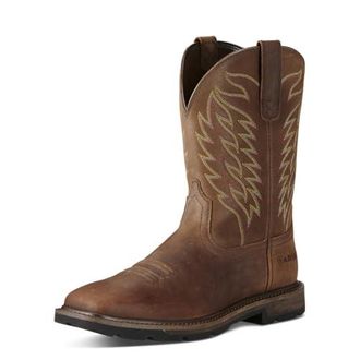 Ariat Ariat Work Mens Groundbreaker Wide Square Toe Boot (12 2E US, Brown)