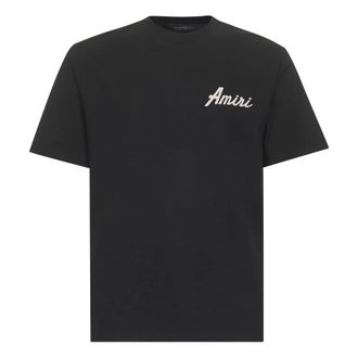 Amiri Homme, Tops, Noir, Taille: L T-shirts et Polos Noirs avec Logo Script