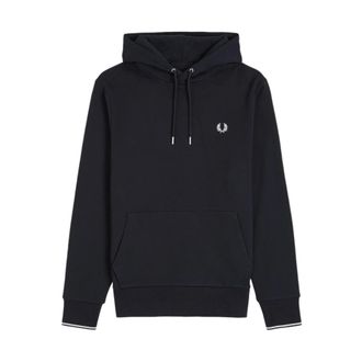 Fred Perry Homme, Sweatshirts et sweats &agrave; capuche, Bleu, Taille: M Felpa