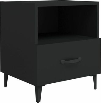 vidaXL Nachttisch Schwarz Holzwerkstoff vidaXL