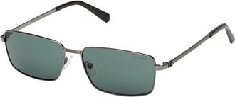 Guess Homme, Accessoires, Gris, Taille: 56 MM Ezra Narrow Rectangular Lunettes de soleil