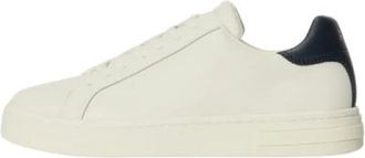 A|X Armani Exchange Homme, Chaussures, Blanc, Taille: 40 EU Leather Baskets