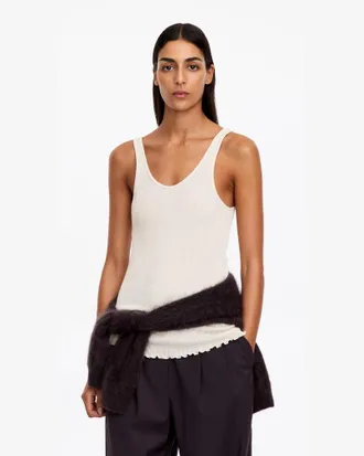 Arket Tanktop Aus Wolle Und Seide -Wei&szlig;