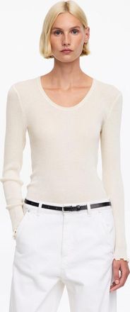 Arket Oberteil Aus Wolle Und Seide -Beige