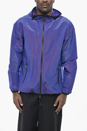 Burberry Iridescent Windbreaker with Stitching Details Burberry