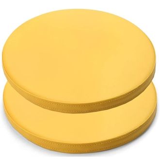Generic Rundes Stuhlkissen Aus Memory-Schaumstoff Rutschfestes Weiches Rundes Stuhlkissen,1/2/4er Set Sitzkissen/Hockerkissen, Bequemes Bar-Sitzkissen(Yellow,