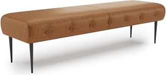 Cavadore Sitzbank Amba, Trendige Polsterbank 3-sitzig für Küche, Esszimmer oder Wohnküche / Küchenbank passend zum 3-Sitzer Amba / 159 x 52 x 54 / Hochwertiges