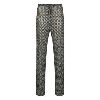 Dries Van Noten Gr&uuml;ne Mesh-Hose mit Krawattenmuster - - Trousers - Damen - Gr&uuml;n - L