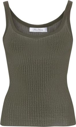 Max Mara Femme, Tops, Vert, Taille: 40 FR D&eacute;bardeur c&ocirc;tel&eacute;