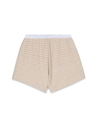 Balmain Knit Cotton Shorts - Beige