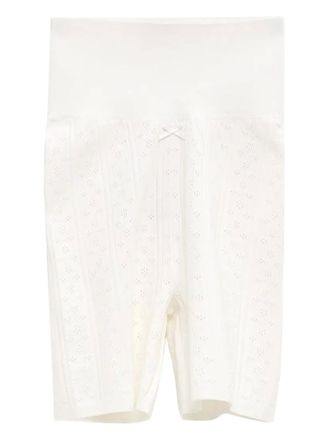J.W.Anderson Shorts mit Pointelle-Schleife - Wei&szlig;