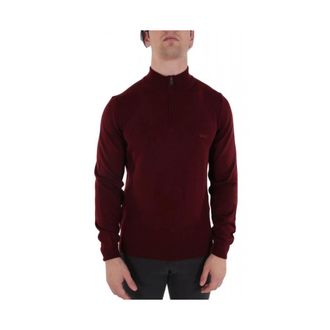 HUGO BOSS Benji-L Halb-Zip Strick - - Knitwear - Herren - Rot - 2XL
