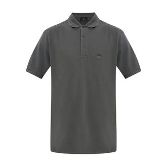 Etro Polo shirt with embroidered logo - Homme - Tops - Gris - Taille: S