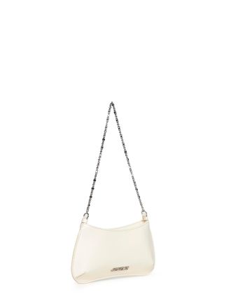 Jacquemus Womens Shoulder Bag Bisou Chaine White Calf Leather