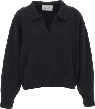 Soft Goat Polo &agrave; coupe d&eacute;contract&eacute;e - Femme - Pulls - Noir - Taille: 40 FR