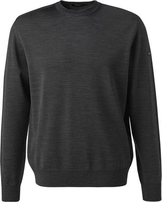 Maerz MAERZ Muenchen Herren Pullover grau Merinowolle unifarben