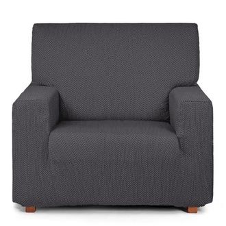 Eysa Housse de canap&eacute; Extensible 1 Place Anthracite Design Luz