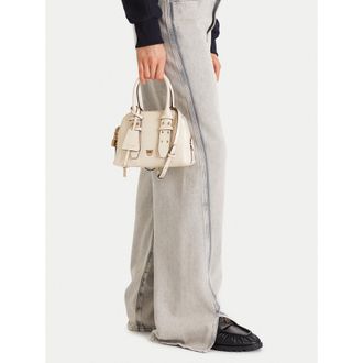 Pinko Handtasche PINKO Bowling Bag Zip Mini AI 25-26 PLTT 105333 A0QO &Eacute;cru