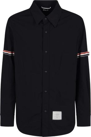 Thom Browne Homme, Chemises, Bleu, Taille: M Veste chemise &agrave; empi&egrave;cements en nylon