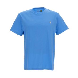 Polo Ralph Lauren Homme, Tops, Bleu, Taille: L T-shirt &agrave; Manches Courtes et Col Rond