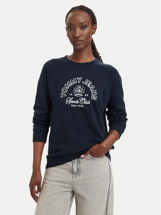 Tommy Jeans Sweatshirt Heritage Logo DW0DW22821 Dunkelblau Regular Fit