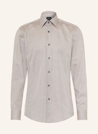 HUGO BOSS Hemd Hank Slim Fit braun