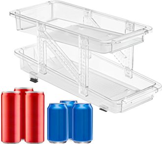 Generic Dosen Spender Für Kühlschrank | Ausziehbarer Dosenhalter Für Vorratsschrank - Getränke Flaschenhalter, Automatisch Rollender Getränkehalter Für Küche 