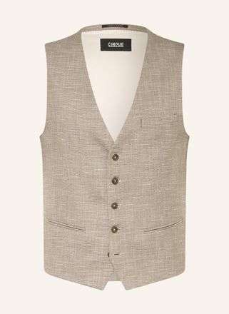Cinque Cinque Anzugweste Civitra Slim Fit beige