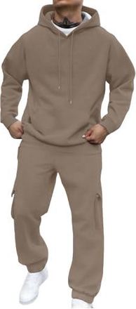 Generic Survetement Homme,Jogging Ensemble Respirant et Confortable, Surv&ecirc;tement Homme, Sweat &agrave; Manches Longues et Combinaison de Sport pour Gym et Jogging &Eacute;l