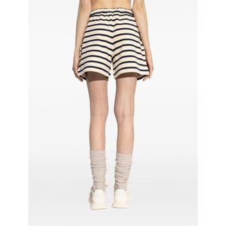 Moncler Striped Cotton Shorts - Beige