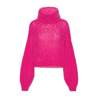 Americandreams Americandreams, Femme, Pulls, Rose, Taille: ONE Size Pepper Roll Neck Alpaca Pullover