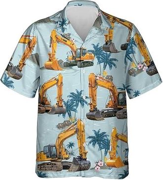 Keephen TangoDS Pelleteuse Chemise Hawaiienne Femmes Hommes Pelleteuse Impression 3D Manches Courtes Chemises &agrave; Boutons &Eacute;t&eacute; Chemise Aloha Plage