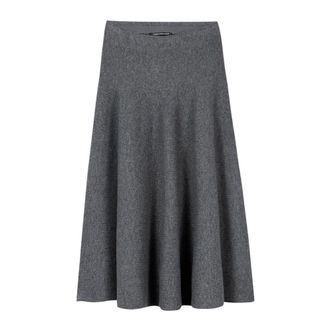 Luisa Cerano Langer Strickrock - - Skirts - Damen - Grau - M