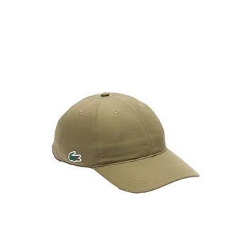 Lacoste Sport Diamond Casquette de baseball en taffetas, l&eacute;g&egrave;re, vert kaki, coupe classique r&eacute;glable