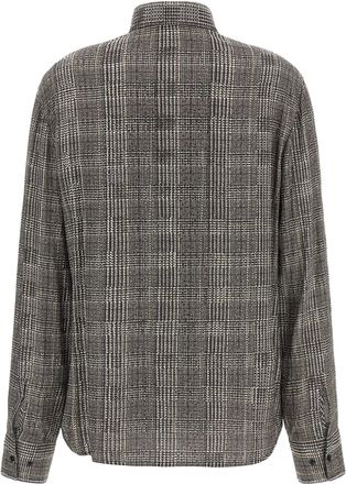 Ermanno Scervino Rhinestone-Embellished Prince of Wales Shirt - Grey