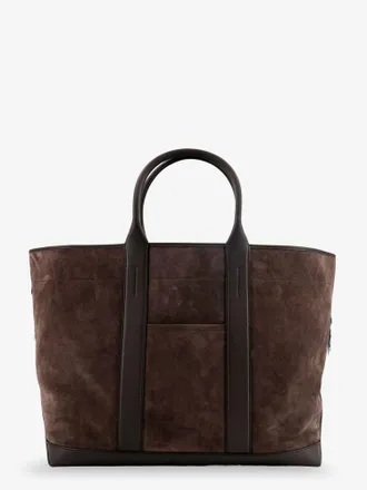 Tom Ford Suede shopping bag with logo engraved on the bottom - TOM FORD - gender_Man