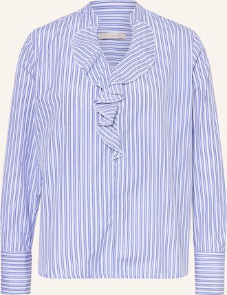 Lilienfels Lilienfels Blusenshirt Mit Volants blau