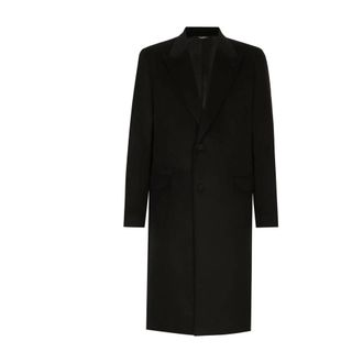 Dolce & Gabbana Homme, Manteaux, Bleu, Taille: XL Manteau crois&eacute; en cachemire