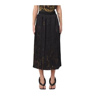 Versace Jeans Couture Pleated Midi Skirt - - Skirts - Damen - Schwarzk - XS