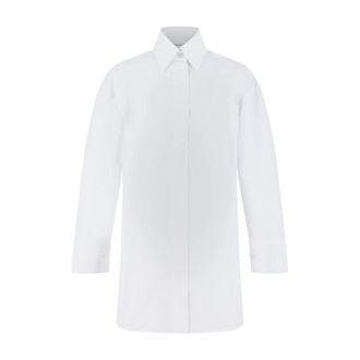 Givenchy Asymmetrisches Hemd aus Popeline - - Blouses & Shirts - Damen - Wei&szlig; - XS