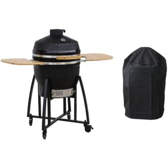 Sweeek Holzkohlegrill aus Keramik &Oslash; 57cm, mit Zubeh&ouml;r