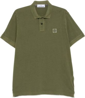 Stone Island Homme, Tops, Vert, Taille: 2XL Polo Piqu&eacute;