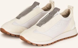 Brunello Cucinelli Brunello Cucinelli Slip-On-Sneaker Mit Schmucksteinen weiss