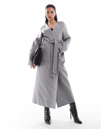 Forever New Manteau avec d&eacute;tail style foulard - Anthracite-Gris