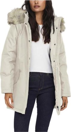 Only Only, Femme, Manteaux, Beige, Taille: 44 FR Long Parka Jacket
