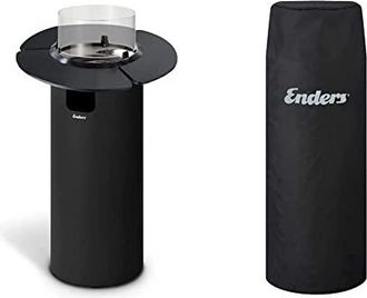 Enders 3er Set Tischablage, Schwarz & NOVA L Wetterschutzh&uuml;lle, Schwarz, UV-best&auml;ndige Spezialfaser mit atmungsaktiver PU-Beschichtung, wasserdicht und atmun