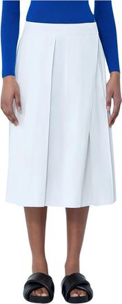 Jil Sander Femme, Jupes, Blanc, Taille: 36 FR Pleated Midi Skirt