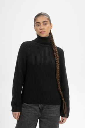 Mela Damen vegan Rollkragenpullover Chirha Schwarz