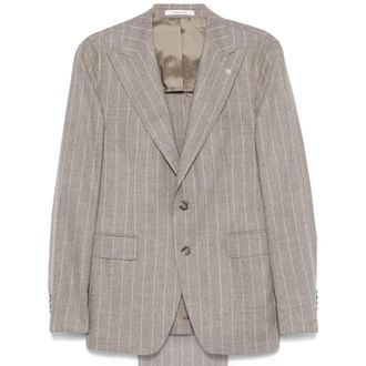 Tagliatore Nadelstreifen-Wollanzug - - Jackets - Herren - Grau - XL