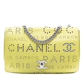 Chanel Sac bandouli&egrave;re vintage doccasion - Femme - Pre-owned - Jaune - Taille: ONE Size
